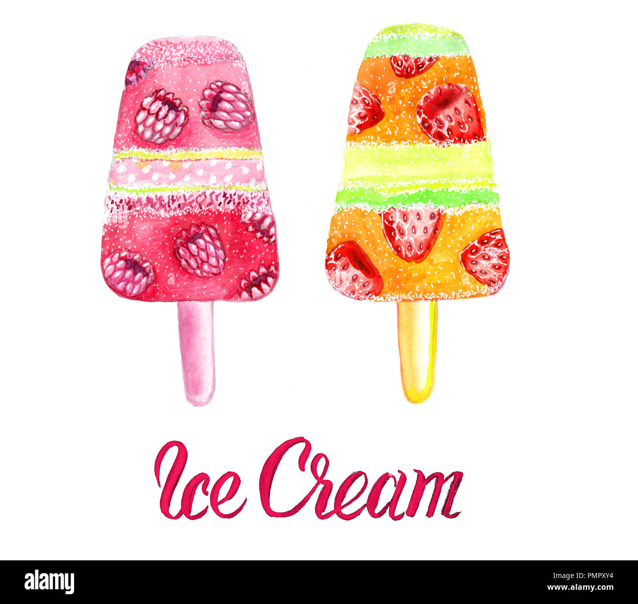 Vanilla dessert illustration Cut Out Stock Images & Pictures - Alamy