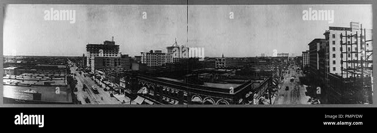 Bird's-eye panoramic view of Oklahoma City Okla Stock Photo - Alamy