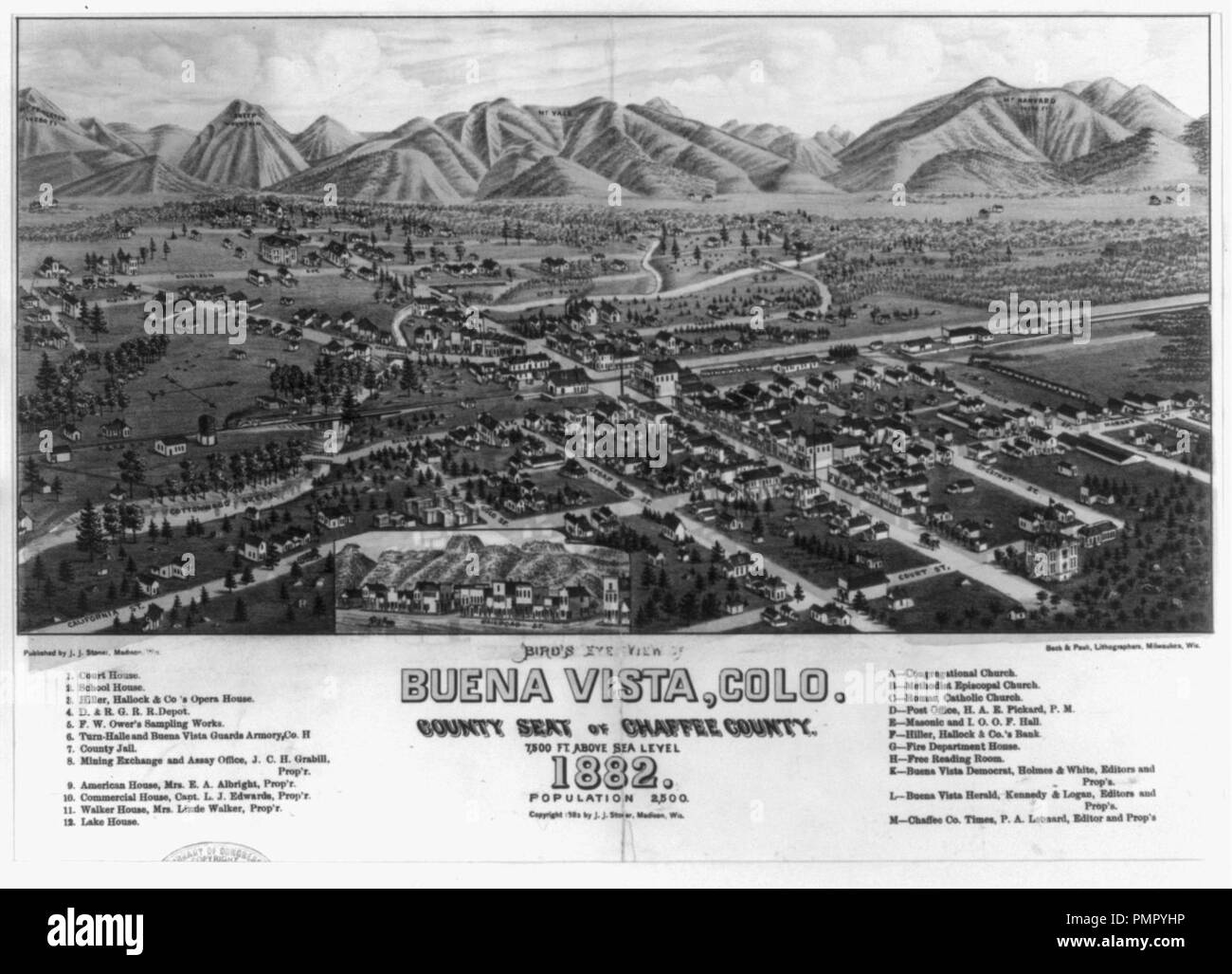 Bird's-eye view of Holly, Colo Stock Photo - Alamy