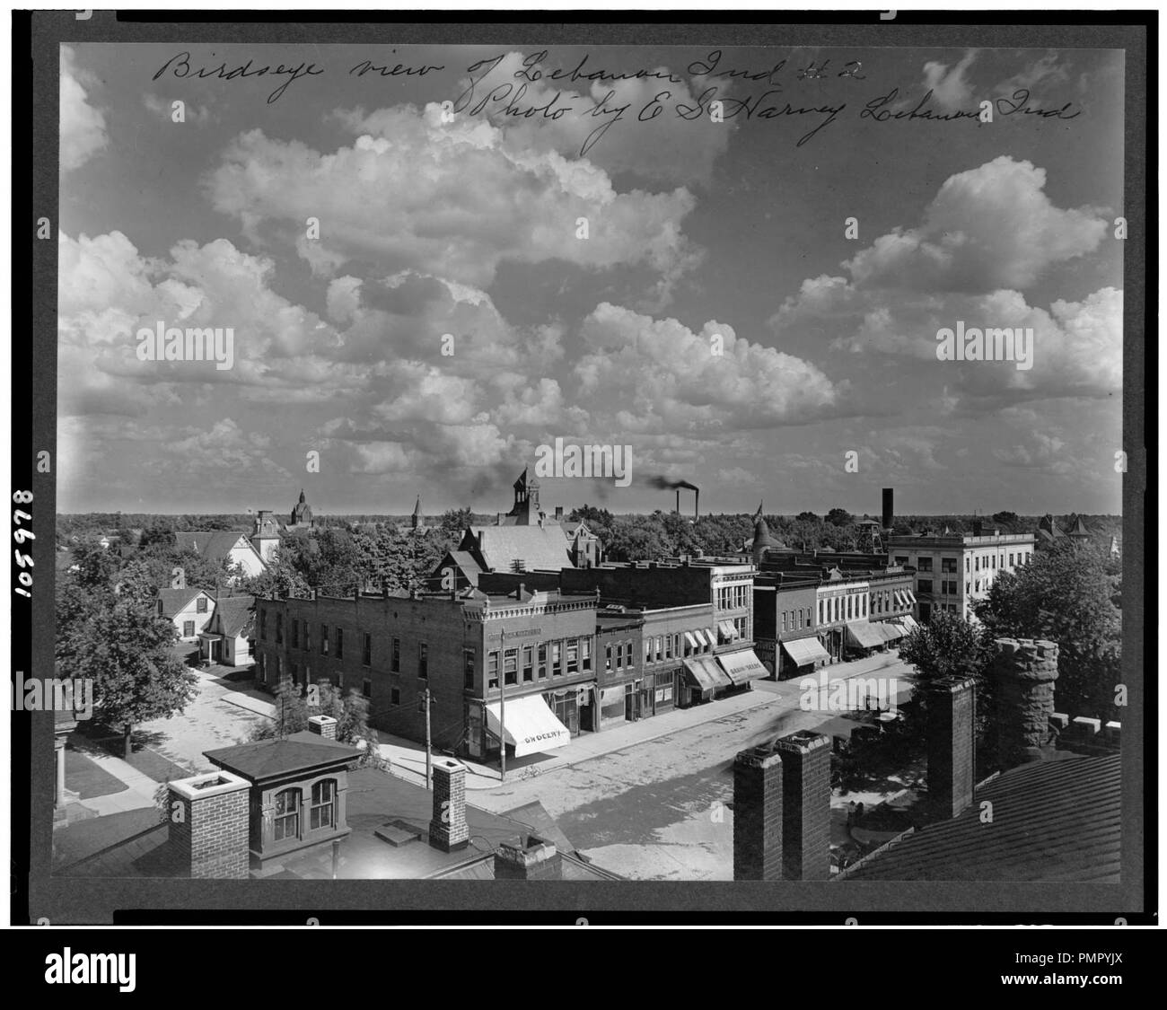Birds-eye view of Lebanon, Ind. - photo by E.S. Harvey, Lebanon, Ind ...