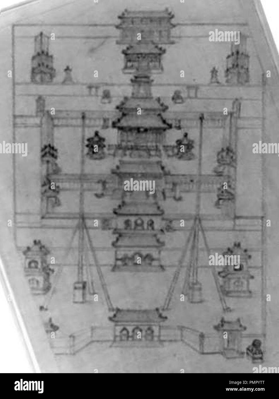 Bird's-eye view of the Mukden Palace (Shenyang Stock Photo - Alamy