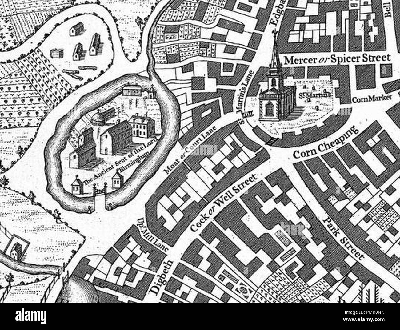 Birmingham Moat 1731 Stock Photo - Alamy