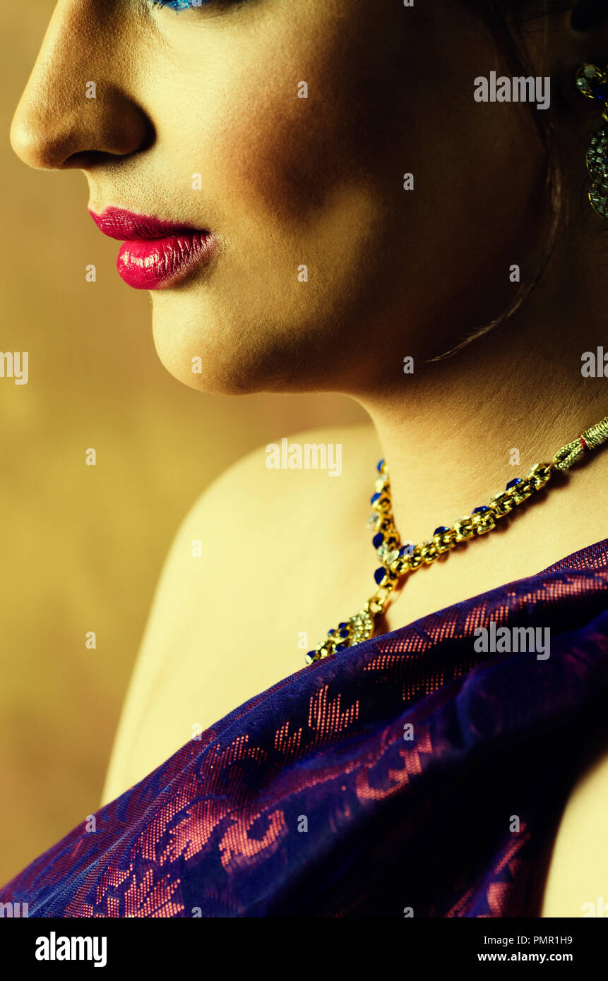 Indian beautiful women closeup hi-res stock photography and images - Alamy