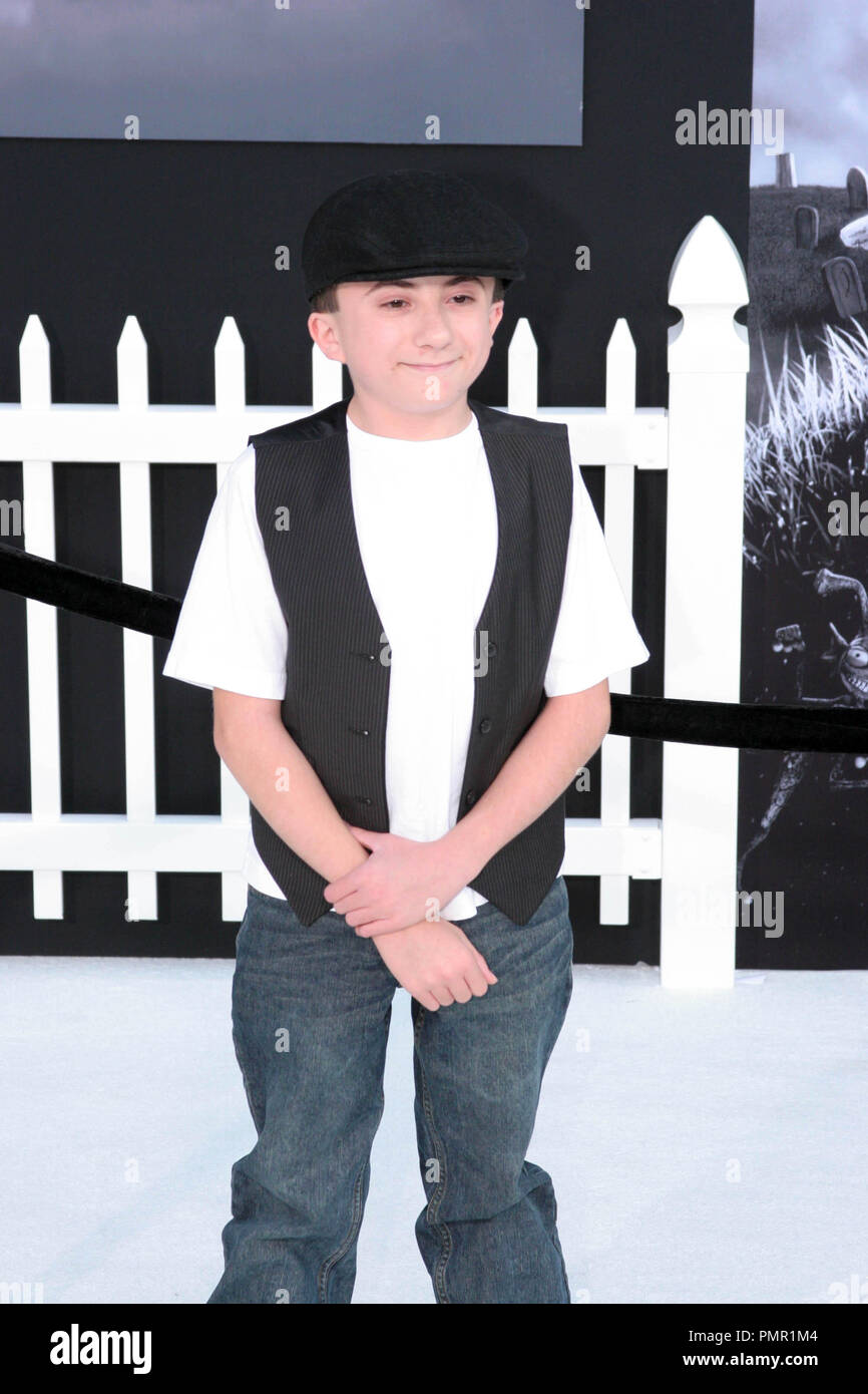 Atticus Shaffer at the Los Angeles premiere of Disney's "Frankenweenie ...