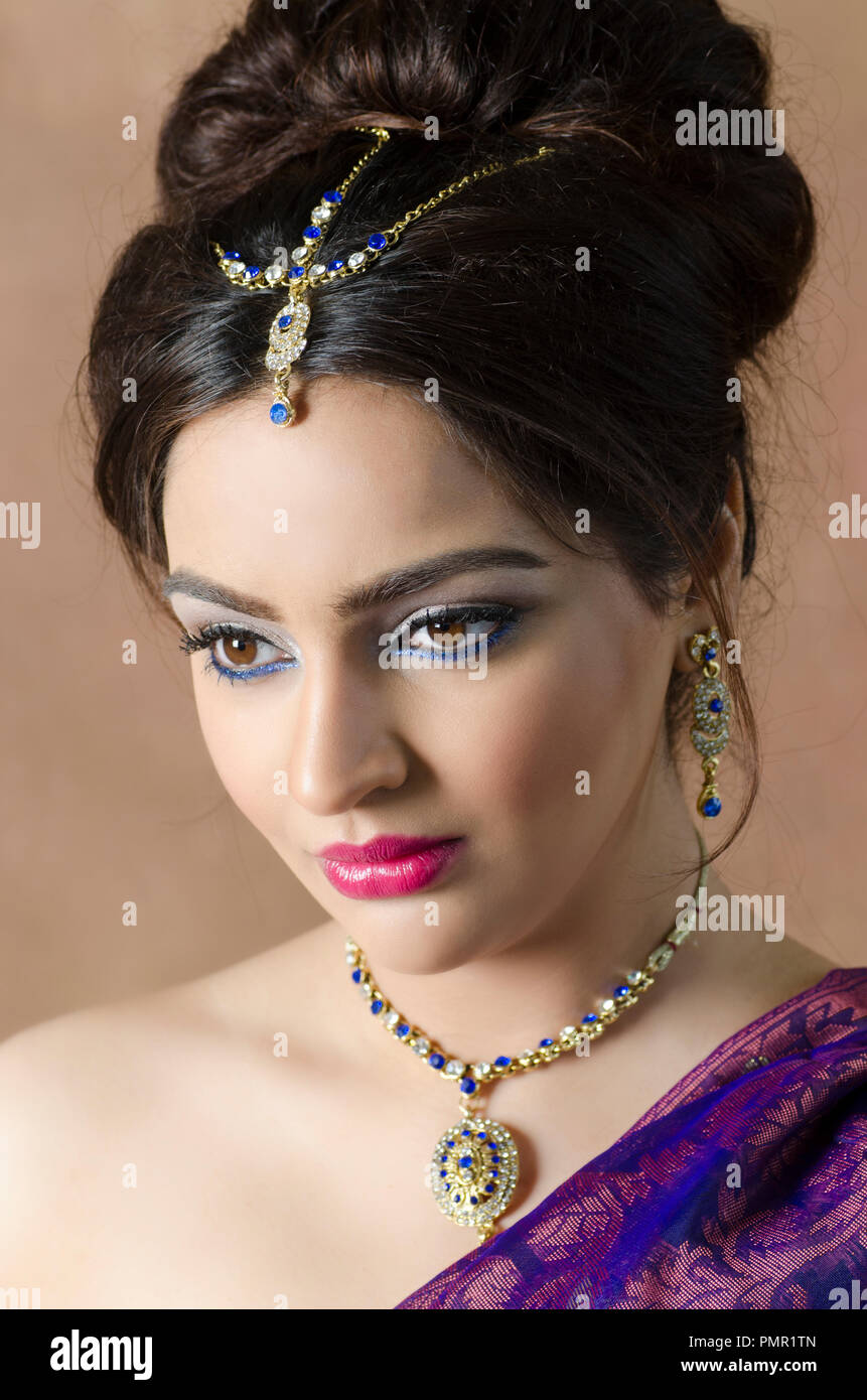 Indian beautiful women closeup hi-res stock photography and images - Alamy