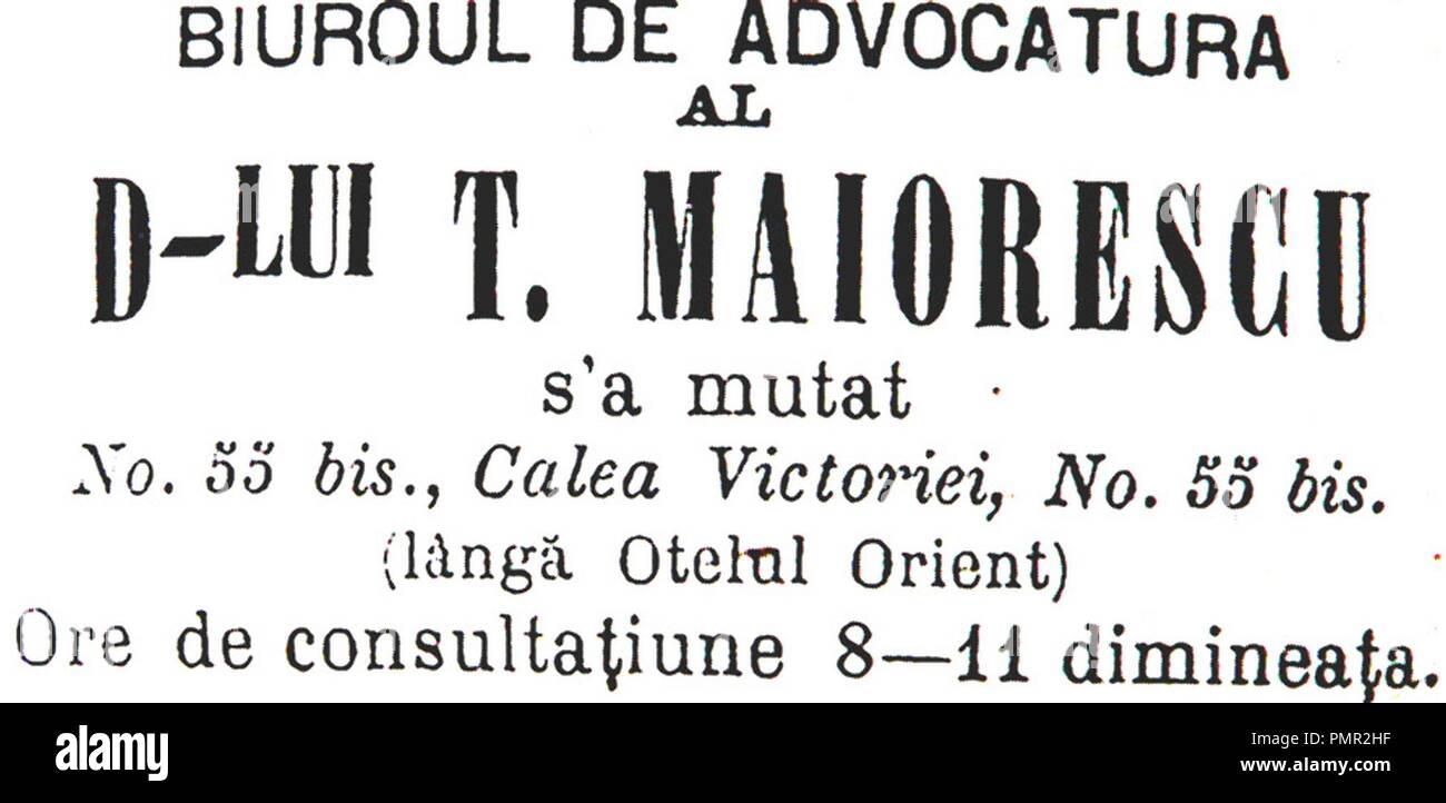 Maiorescu hi-res stock photography and images - Alamy