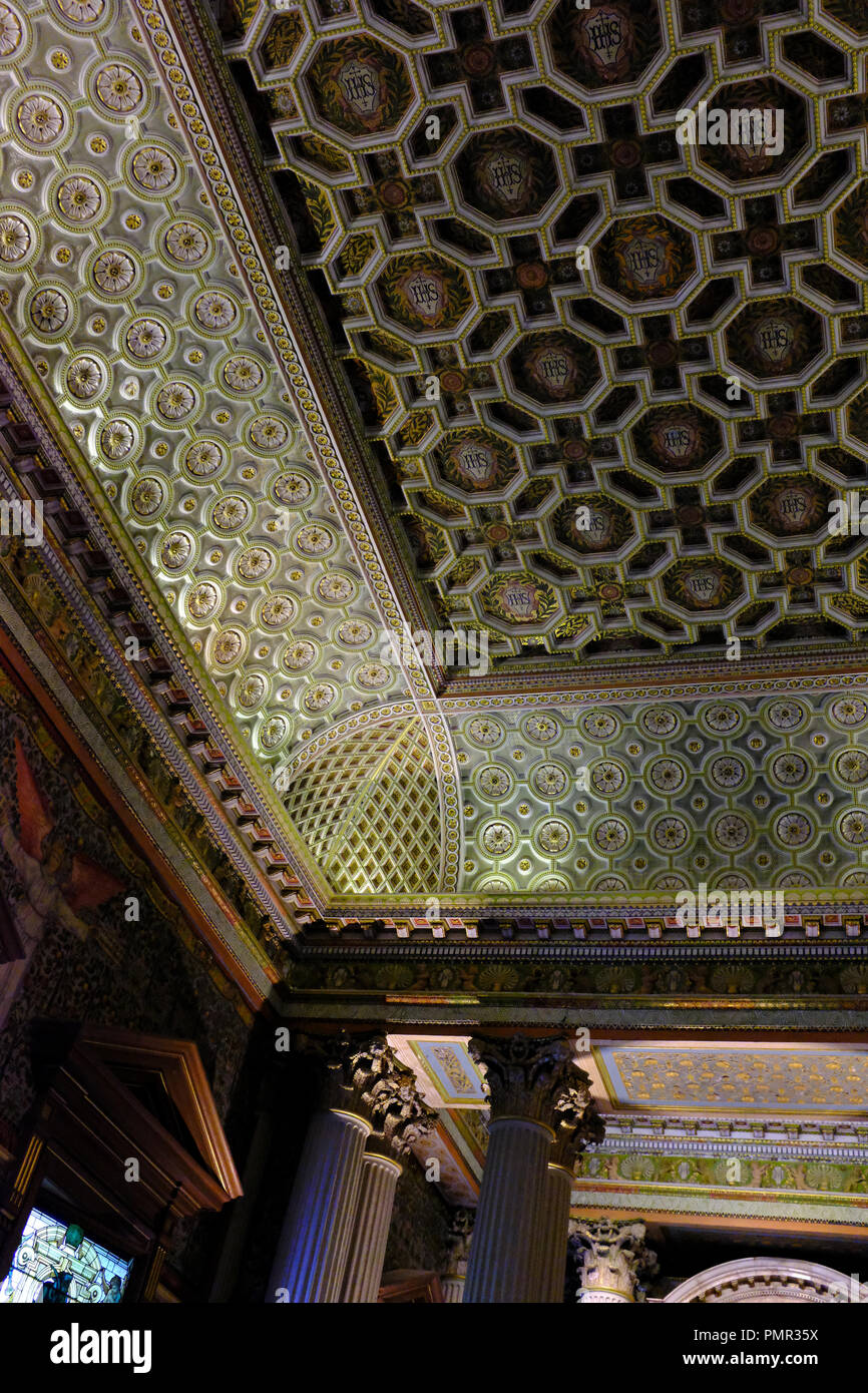 The Chapel ceiling at Castle Howard, North Yorkshire, England UK Stock ...