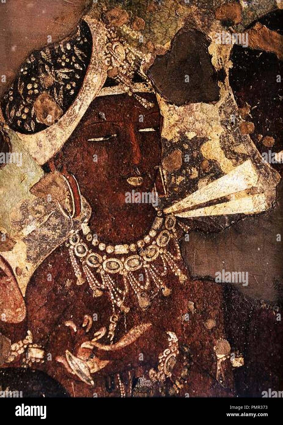 Black Apsaras, Ajanta Caves Stock Photo - Alamy