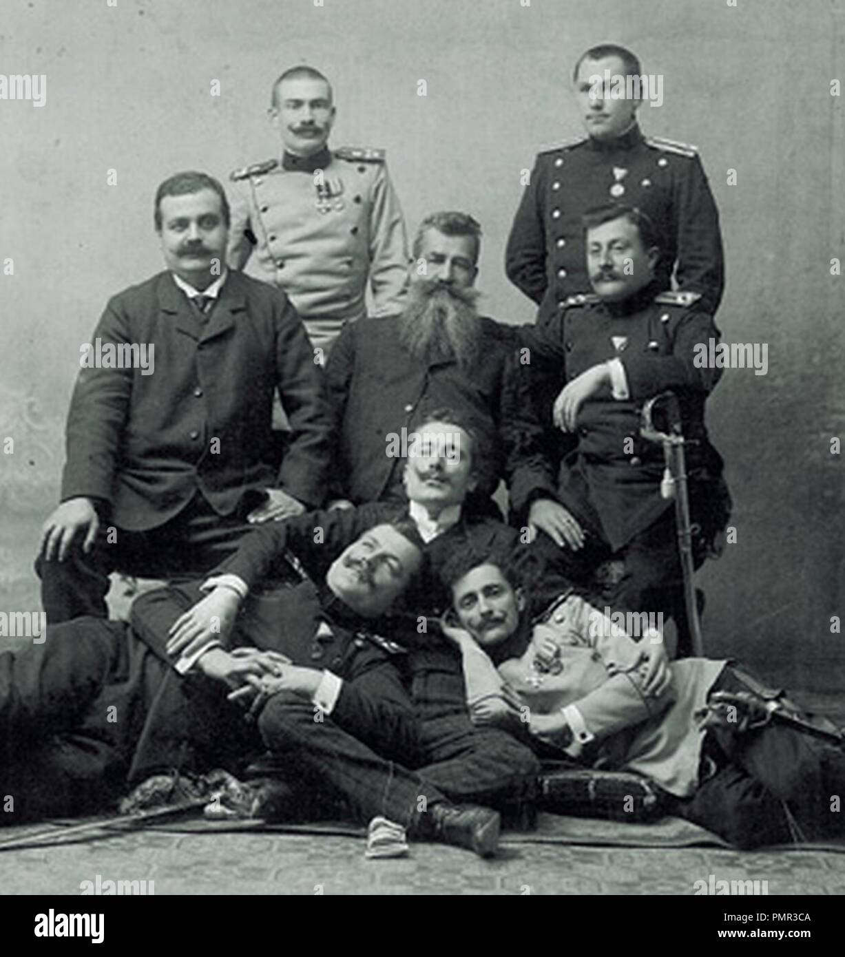 Black Hand group photo Stock Photo - Alamy