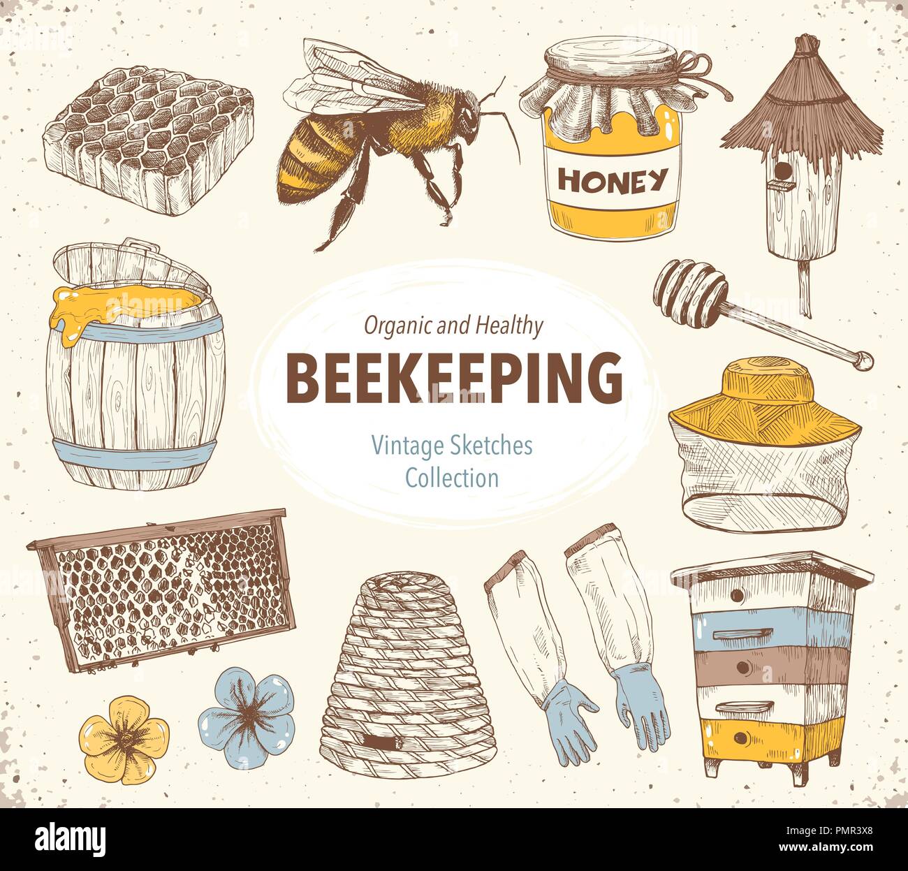 Bee hive drawing hi-res stock photography and images - Alamy