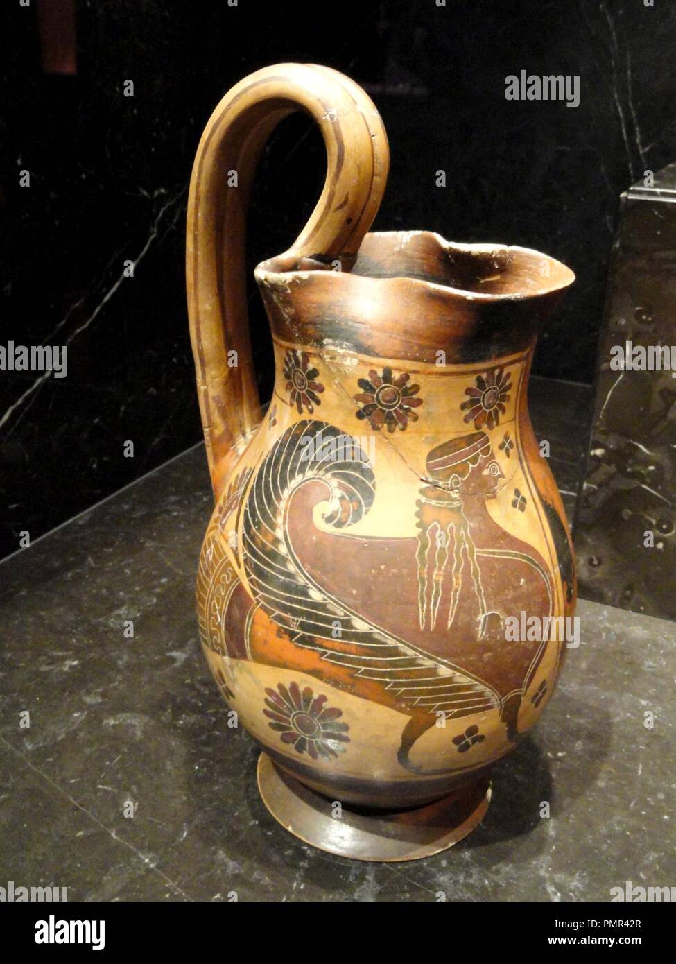 Black-figure olpe by the Gorgon Painter, terracotta, Athens, probably ...