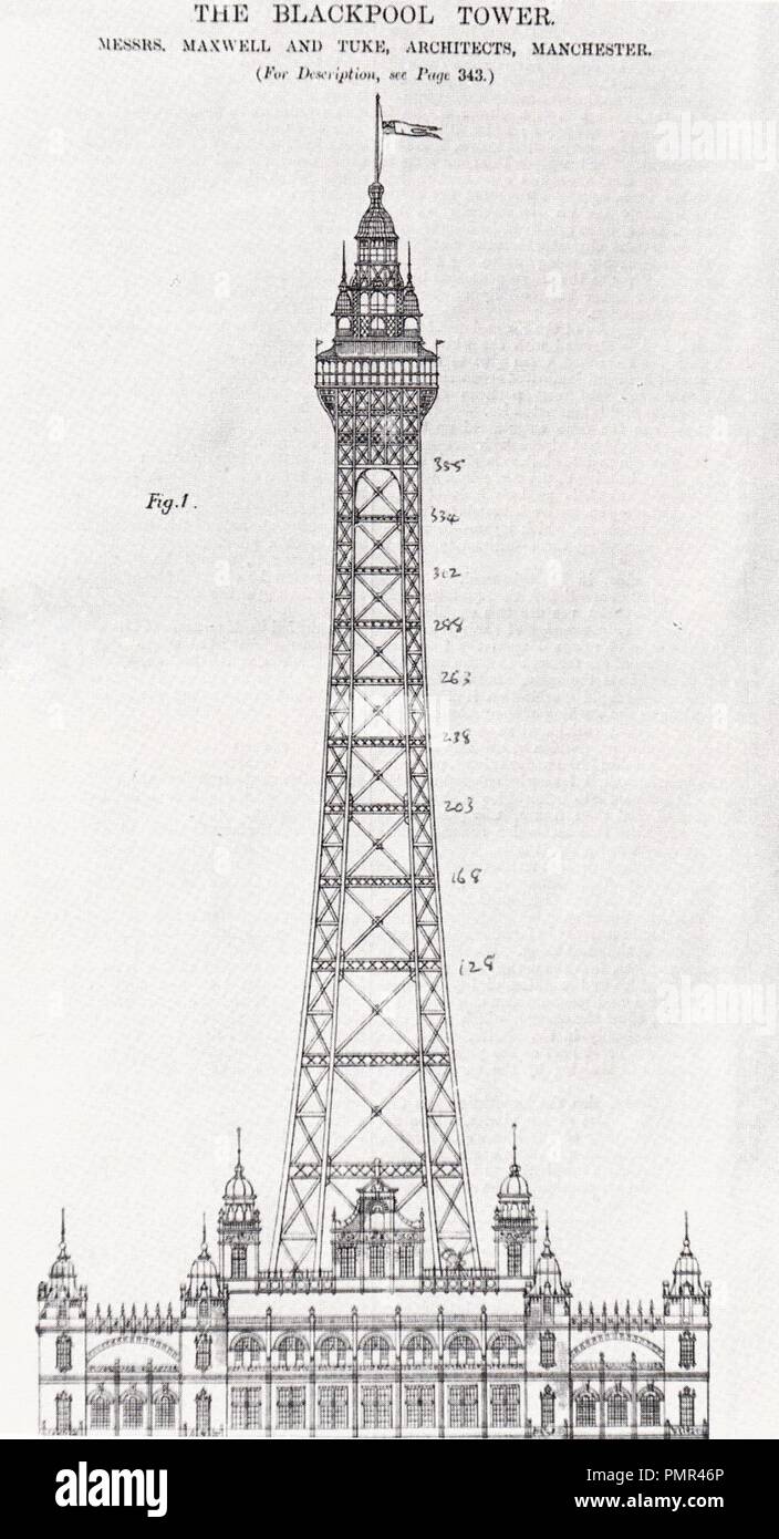 Drawing of blackpool tower hi-res stock photography and images - Alamy