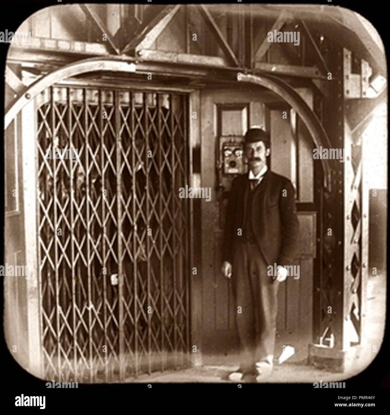 Blackpool Tower Top Lift 1895 Stock Photo - Alamy