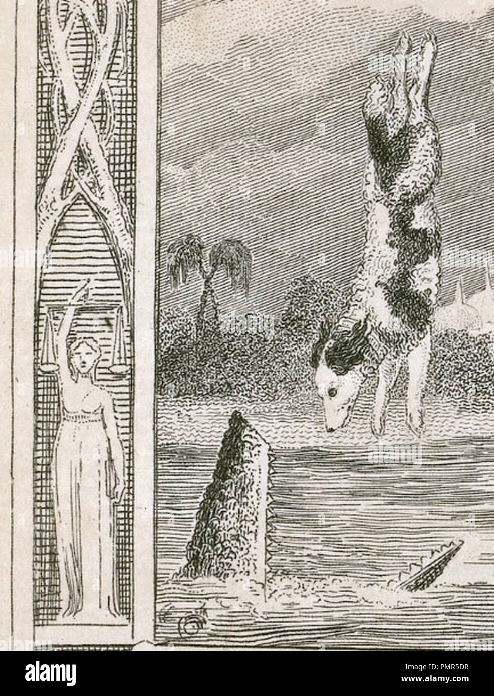 Blake - Designs Hayley Ballads object 12 (Bentley 466.12) detail Stock ...