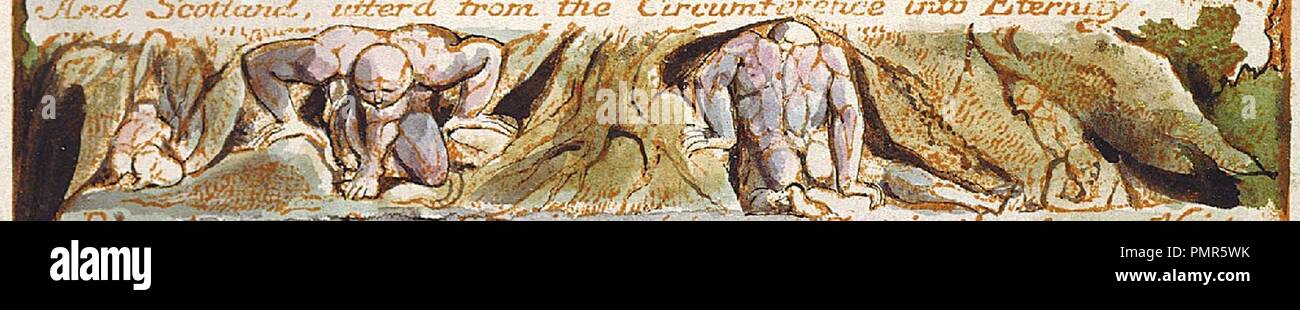 Blake Jerusalem Plate 23 copy E middle detail 2 Stock Photo - Alamy