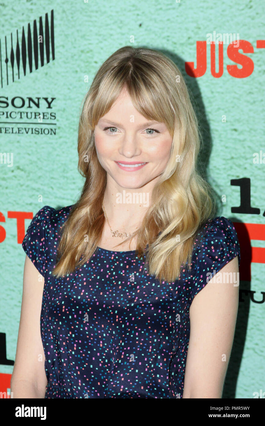 Lindsay Pulsipher at the premiere screening of FX's "Justified ...