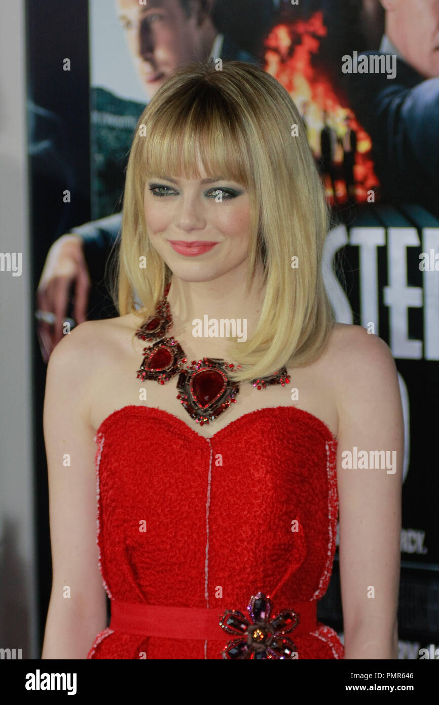 Emma Stone at the Premiere of Warner Bros. Pictures' "Gangster Squad ...