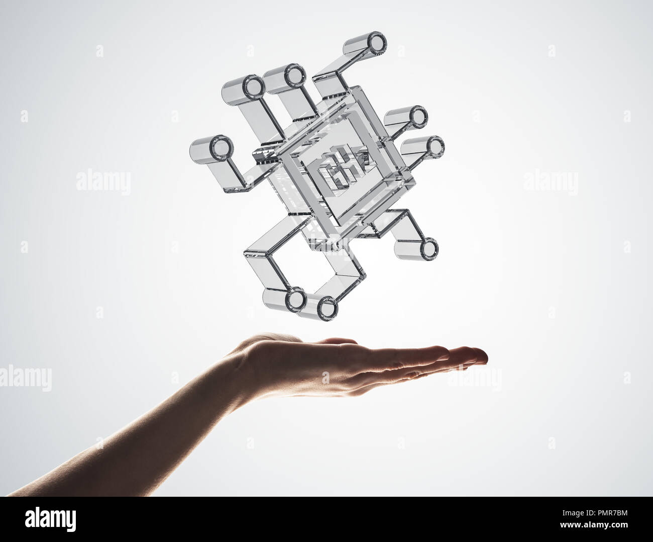 Computer technologies concept with glass GHz symbol Stock Photo - Alamy