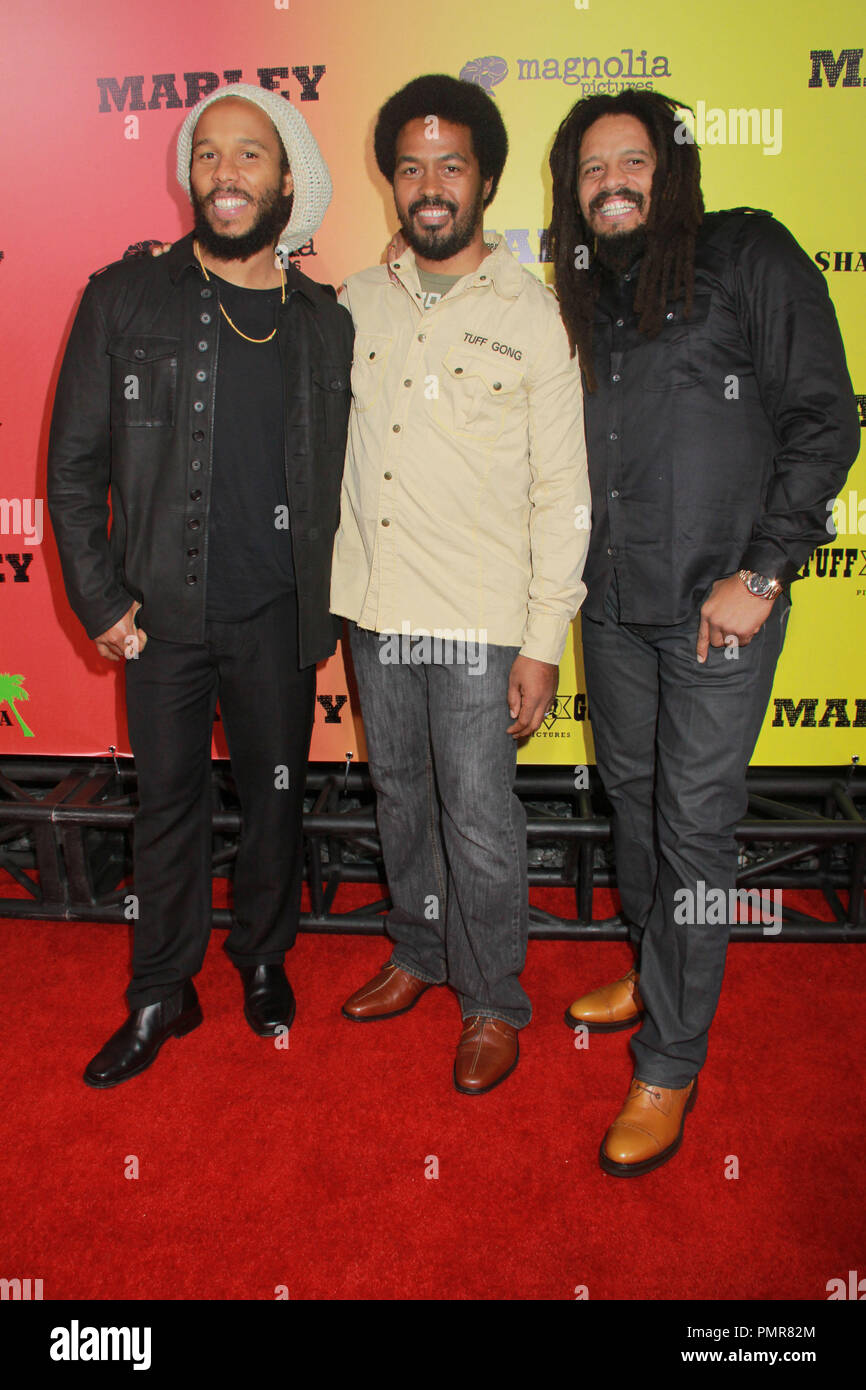 Ziggy Marley, Rohan Marley, Robert Marley 04/17/2012 "Marley" Premiere ...