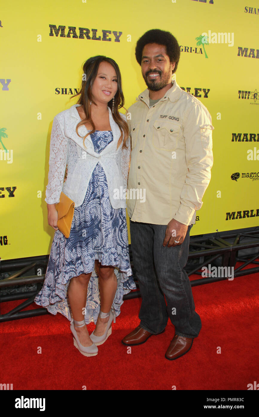 Robert Marley, Ashley Marley 04/17/2012 "Marley" Premiere held at The ...