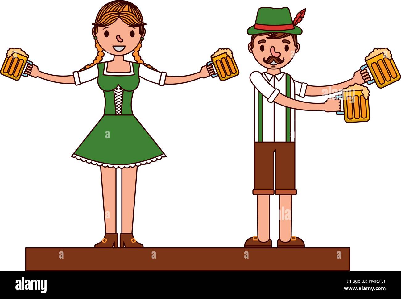 German man woman cartoon couple hi-res stock photography and images - Alamy