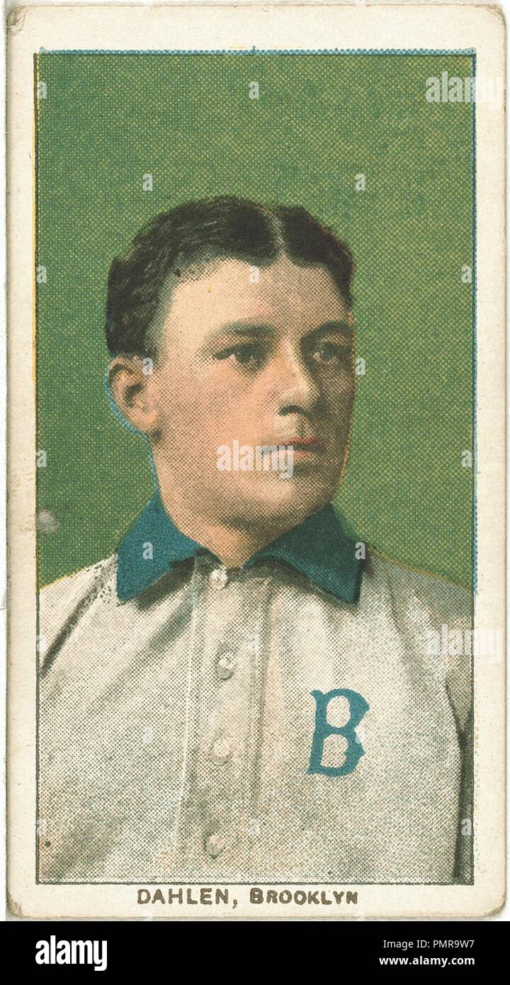 Bill Dahlen, Brooklyn Dodgers, baseball card portrait Stock Photo - Alamy