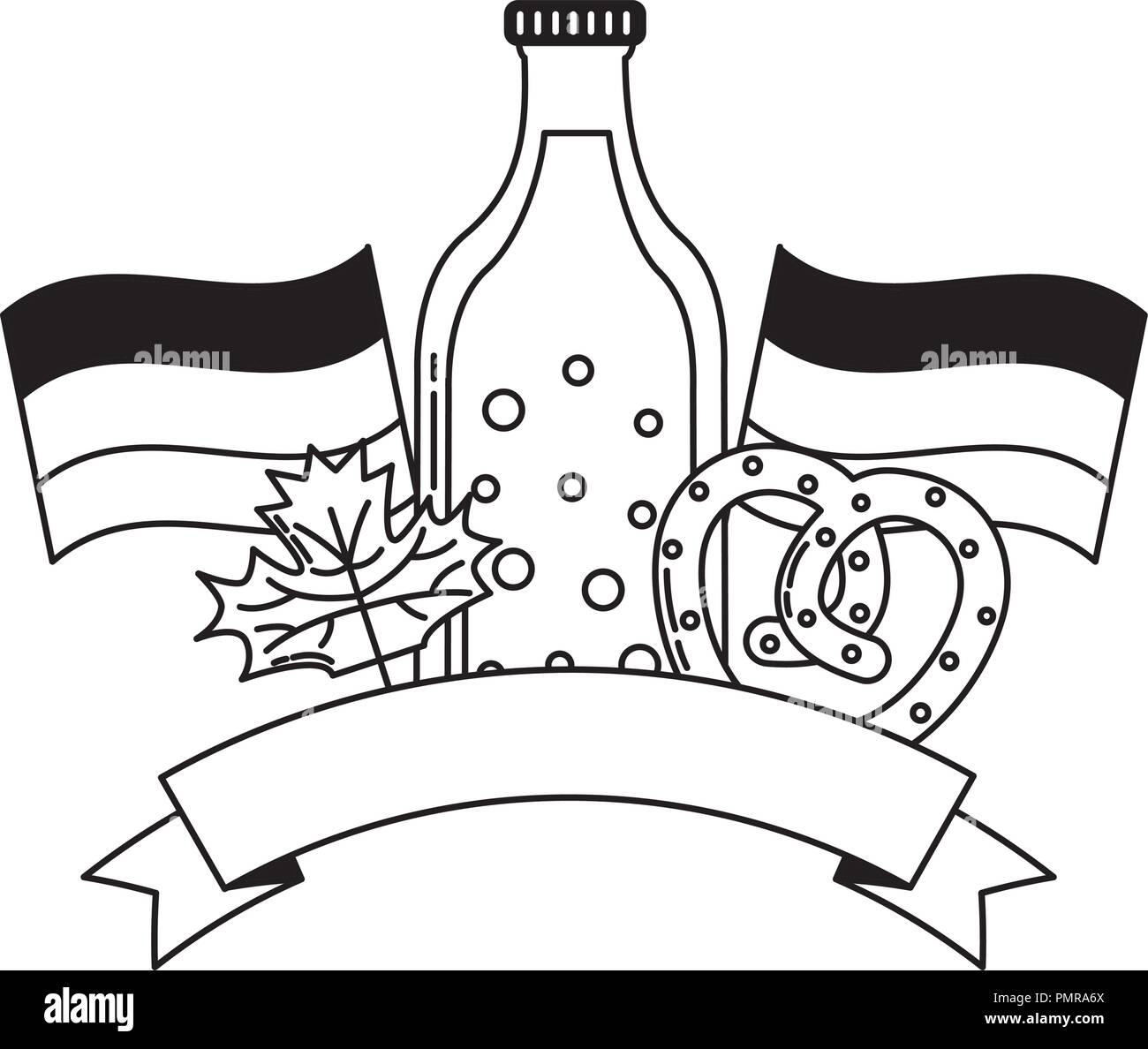 beer bottle with flags germany and ribbon Stock Vector Image & Art - Alamy