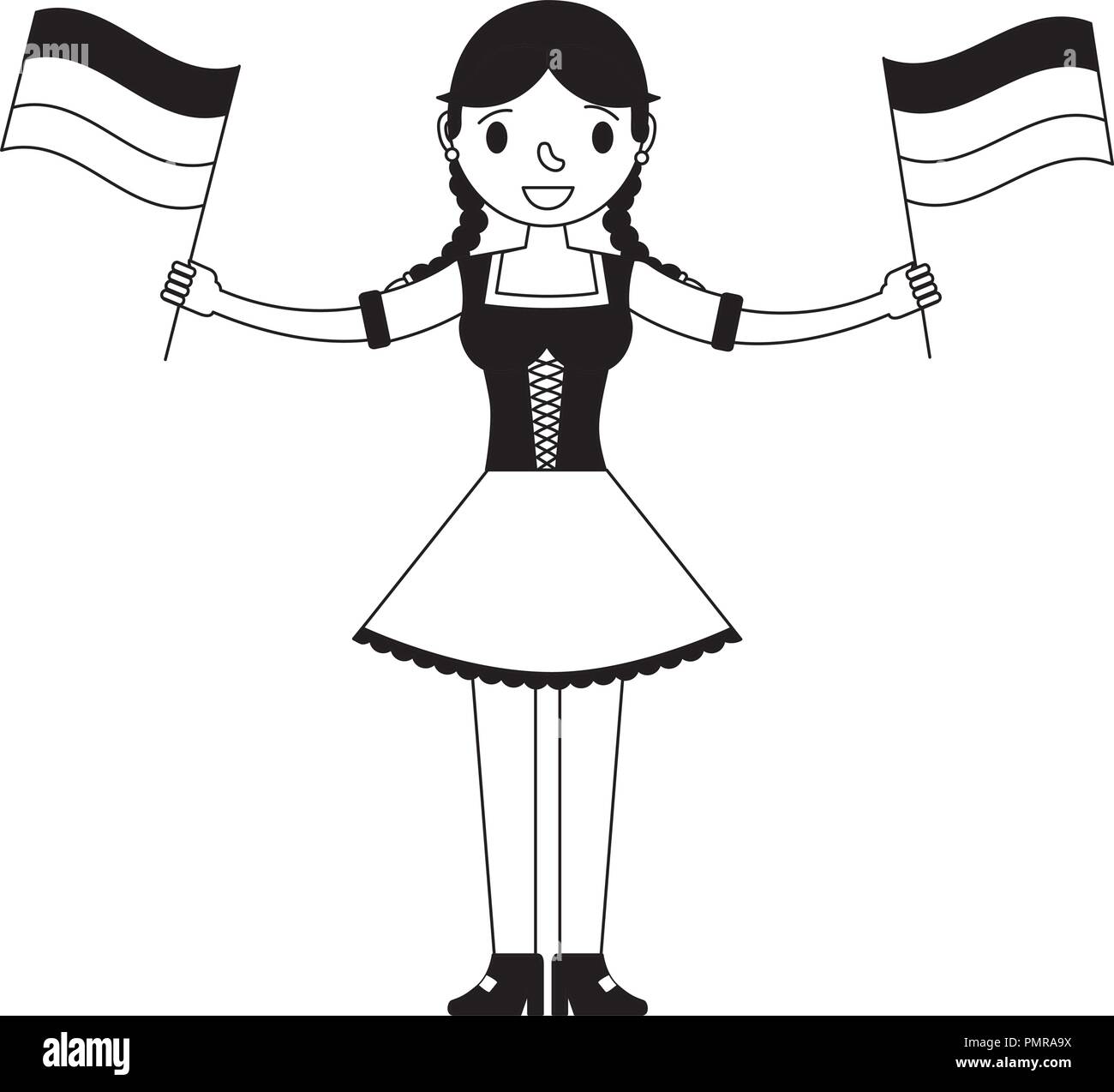 German woman germany Stock Vector Images - Alamy