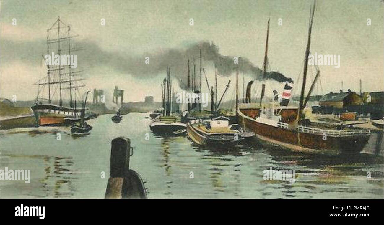 Binnenhaven Rotterdam 1900 Stock Photo - Alamy