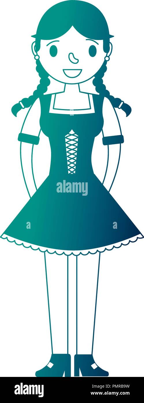 Blonde German Woman Attractive Stock Vector Images - Alamy