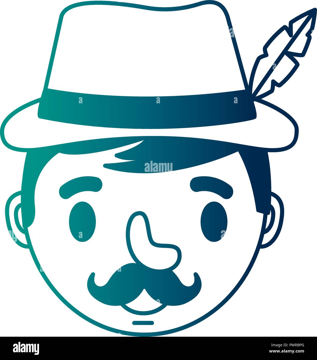 head german man with typical hat Stock Vector Image & Art - Alamy