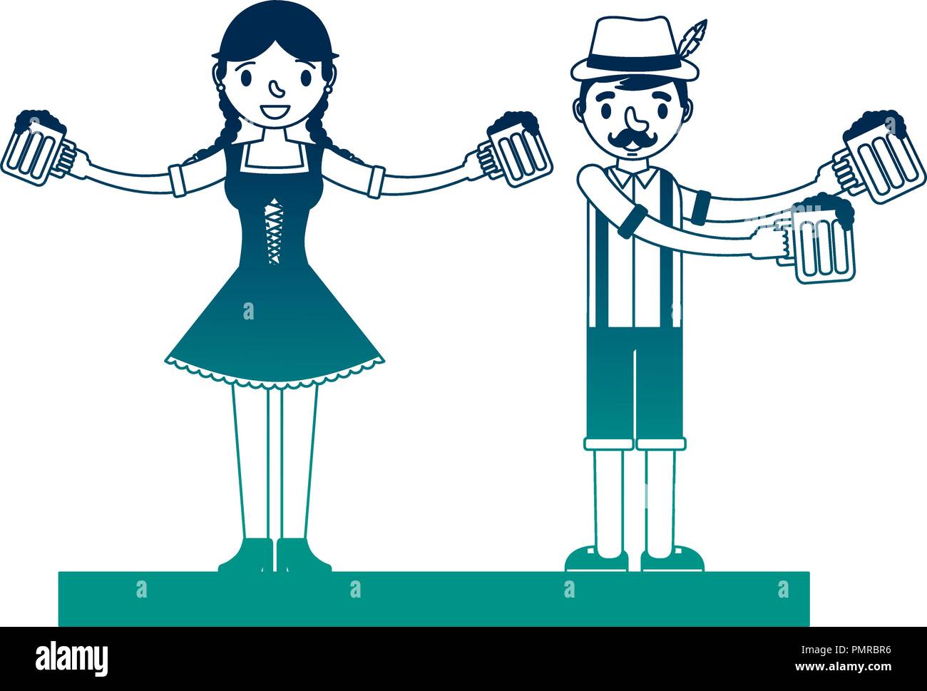 German man woman cartoon couple hi-res stock photography and images - Alamy