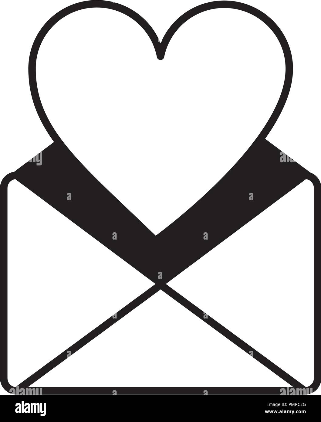 envelope mail with heart isolated icon Stock Vector Image & Art - Alamy