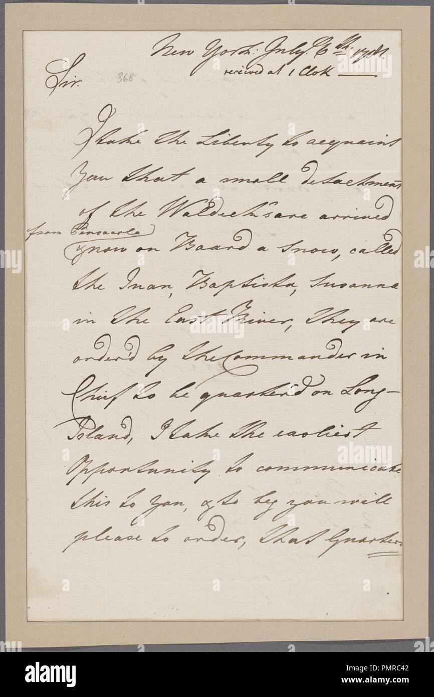 Birch, S. New York. To Major General de Riedesel Stock Photo - Alamy