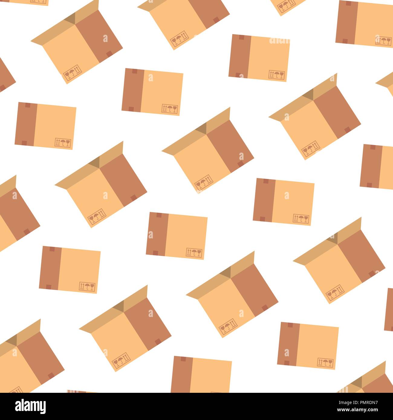 packing boxes carton pattern Stock Vector Image & Art - Alamy