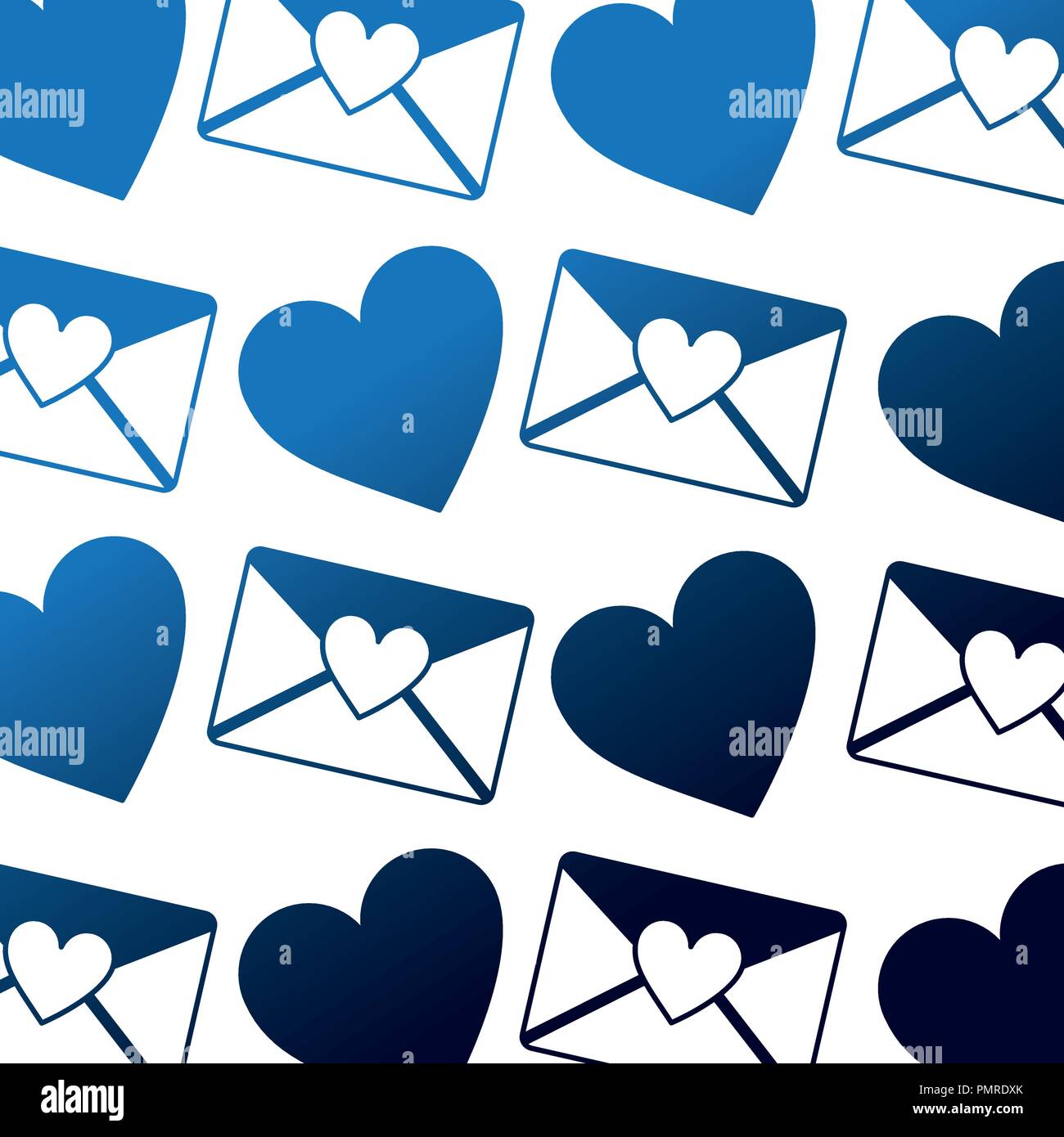 envelope mail with heart pattern Stock Vector Image & Art - Alamy