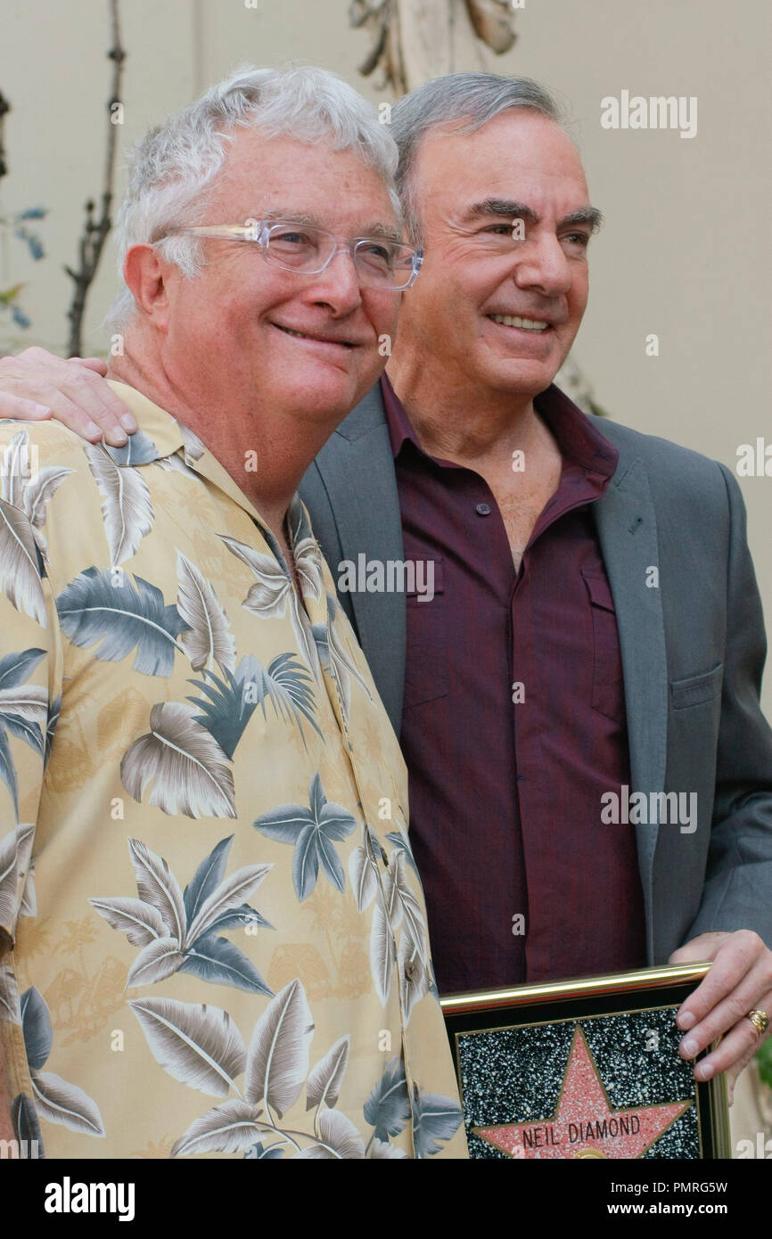 Neil Diamond and Randy Newman at the Hollywood Chamber of Commerce ...