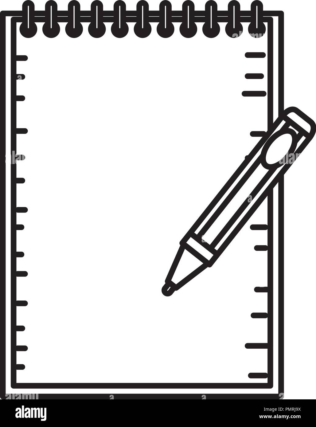 notebook school with pen education Stock Vector Image & Art - Alamy