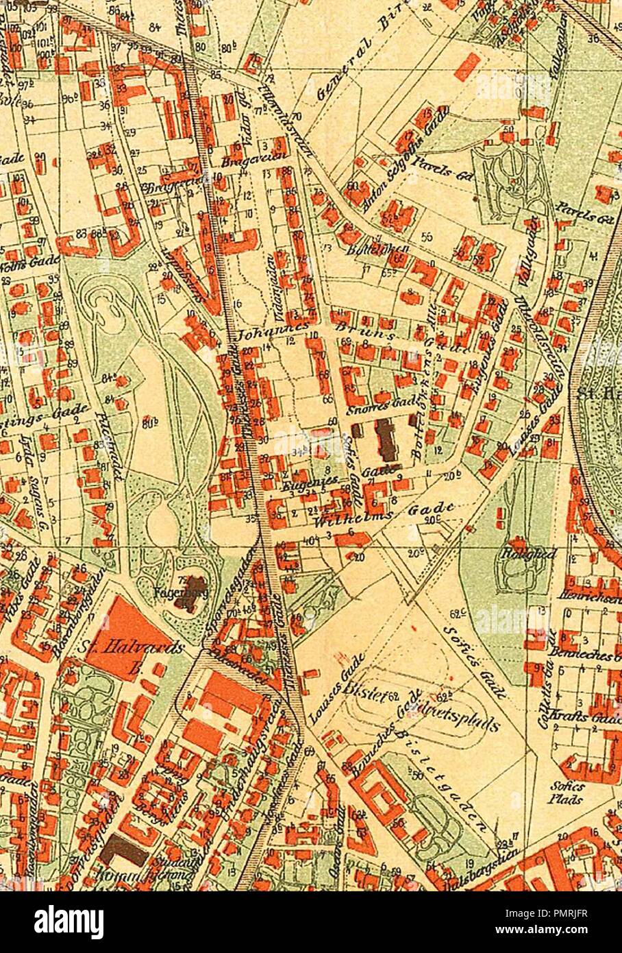Bislett map 1917 Stock Photo - Alamy