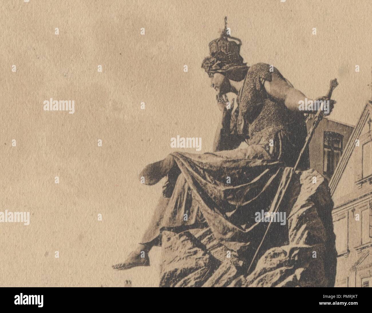 Bismarckbrunnen Flensburg - 1903 - Germania in groß Stock Photo - Alamy