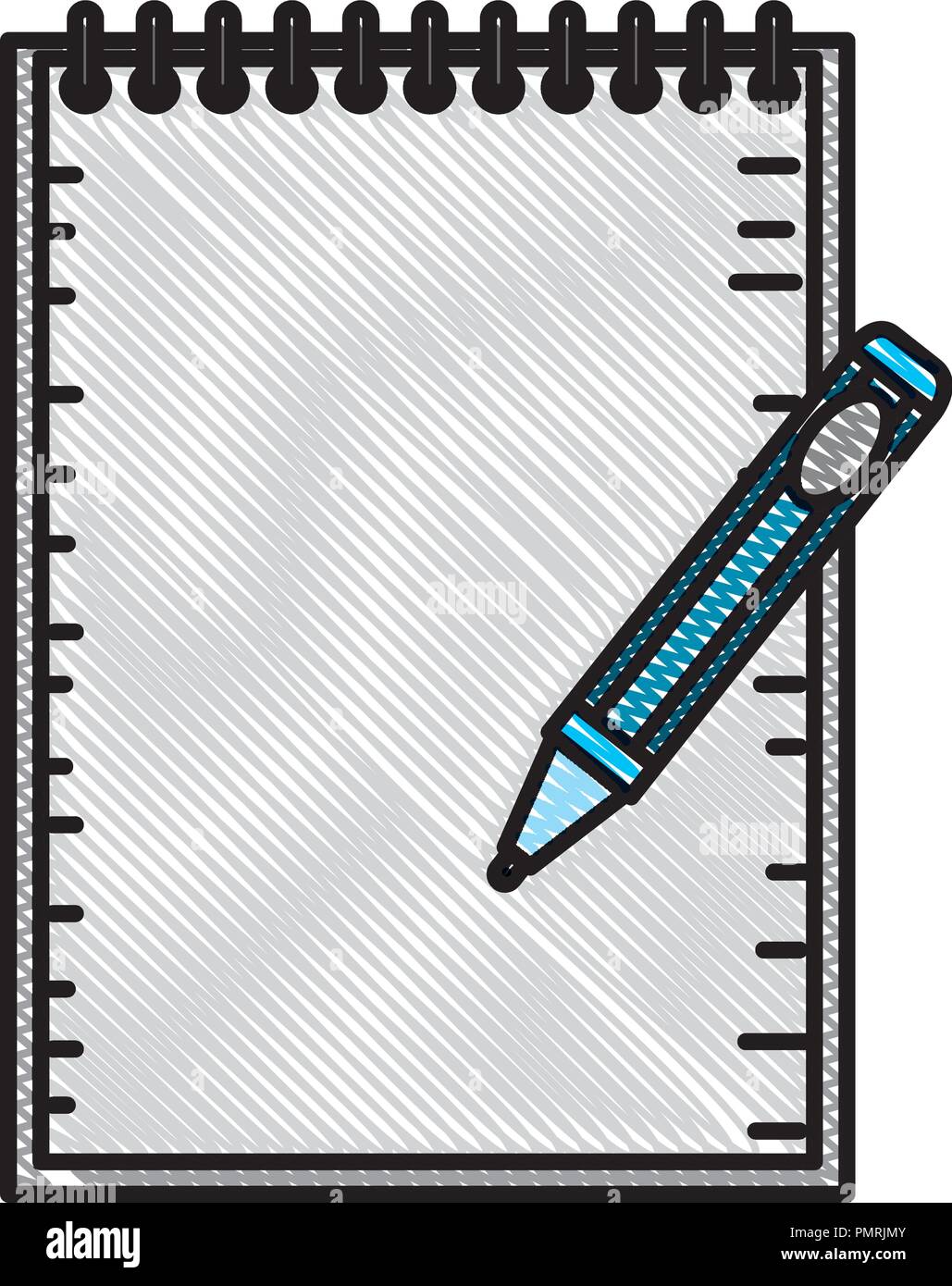 notebook school with pen education Stock Vector Image & Art - Alamy