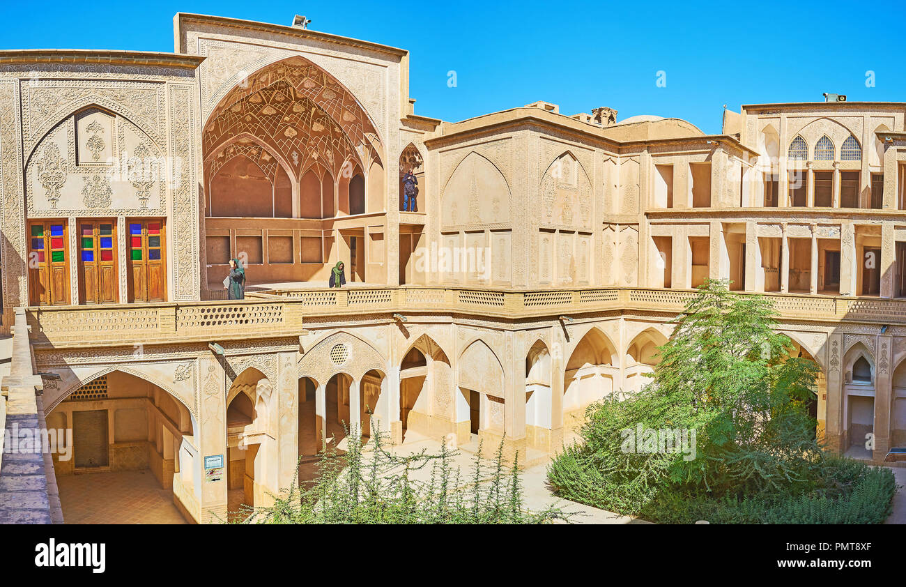 KASHAN, IRAN - OCTOBER 22, 2017: Abbasi House is the pearl of ...