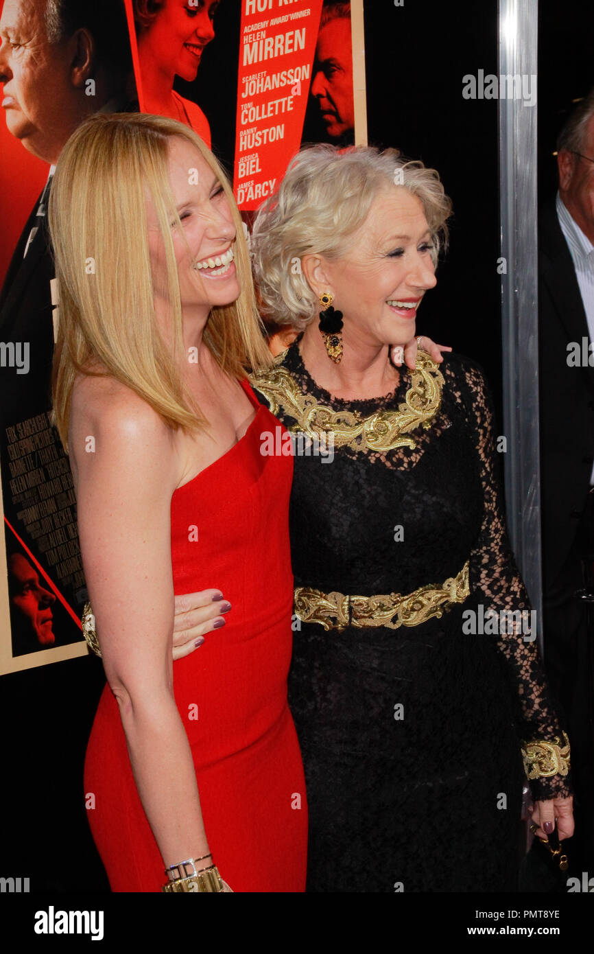 Toni Collette and Helen Mirren at the Premiere of "Hitchcock". Arrivals ...