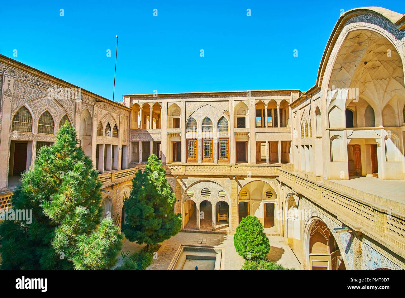 KASHAN, IRAN - OCTOBER 22, 2017: Historical Abbasi House with its ...