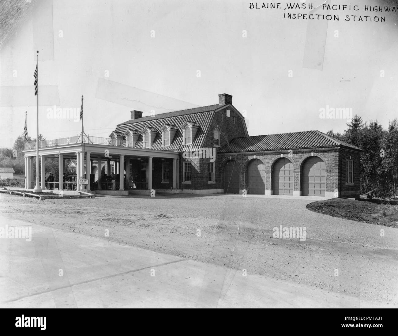 Blaine Pacific Highway border station 1931 Stock Photo - Alamy