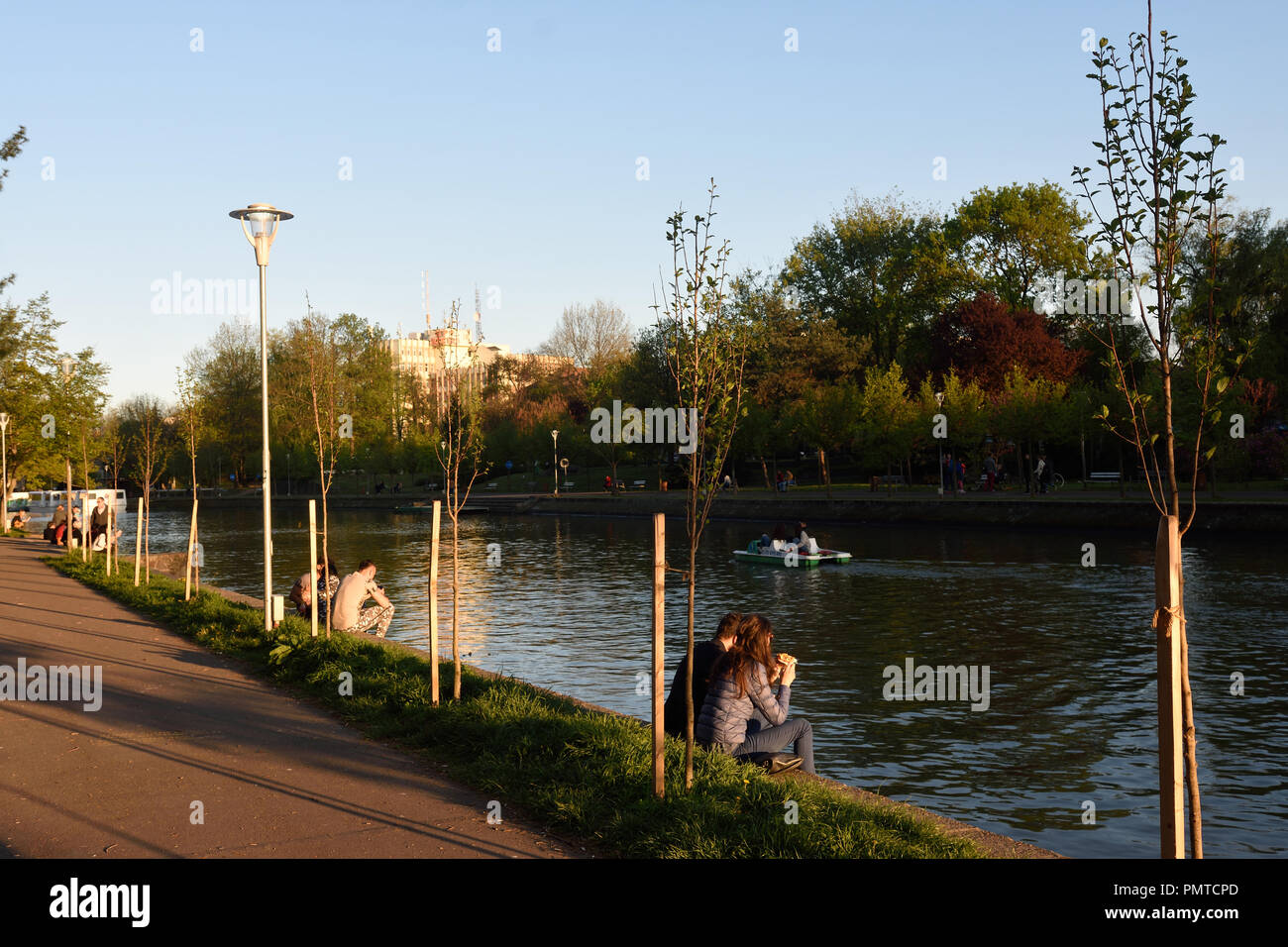 Bega waterway in Timisoara, Romania Stock Photo - Alamy