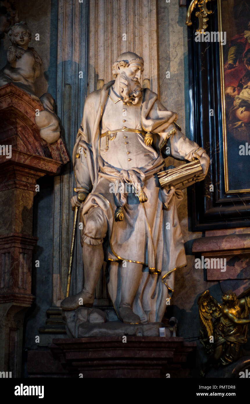 Baroque Statues inside st. Nicholas Church, Prague Stock Photo - Alamy