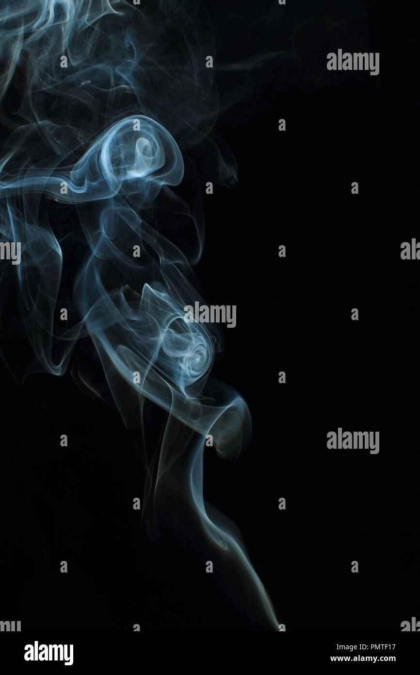 Abstract white smoke texture on black background Stock Photo - Alamy