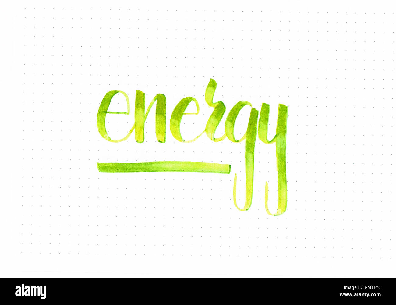 "Energy" hand lettering sign, motivational lettering Stock Photo - Alamy