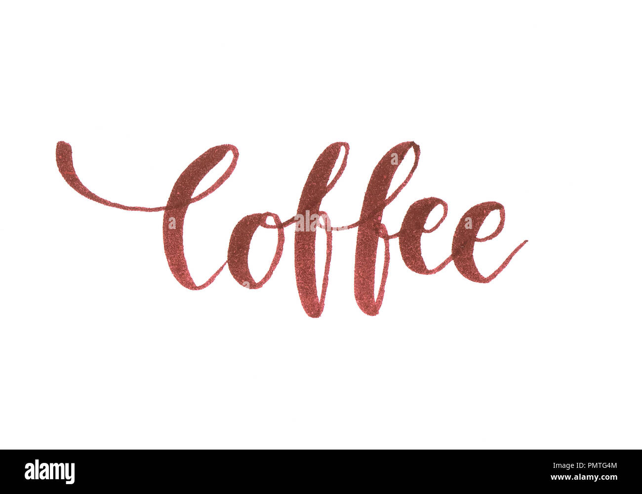 "Coffee" hand lettering inscription in brown for all coffee lovers ...